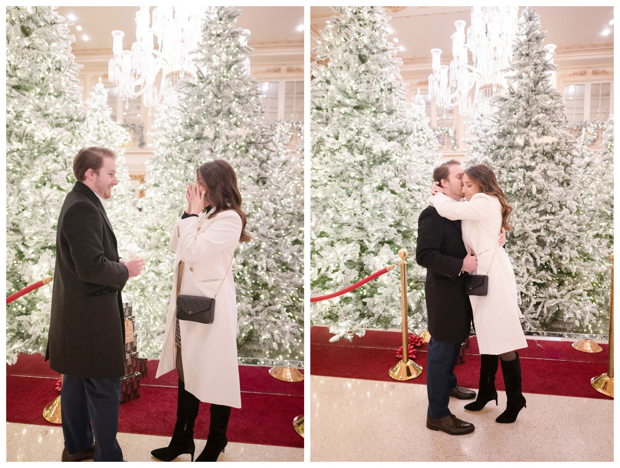 Christmas Tree Proposal at The Plaza in NYC - Lin Pernille