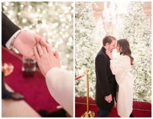 Christmas Tree Proposal at The Plaza in NYC - Lin Pernille